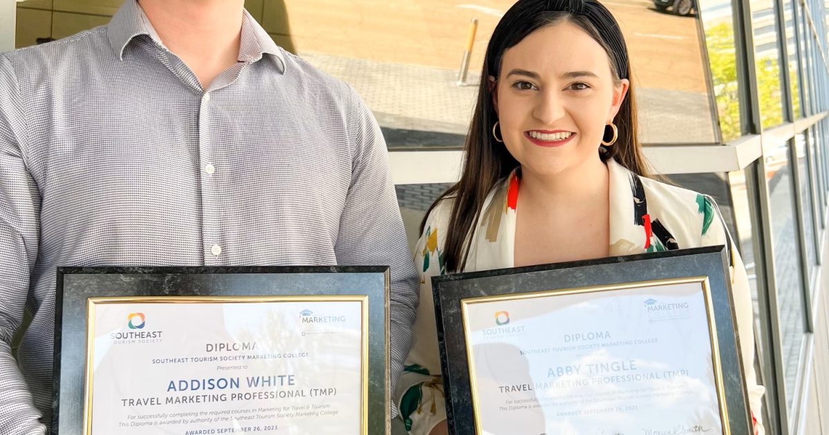 Abby Tingle and Addison White Earn Travel Marketing Professional ...